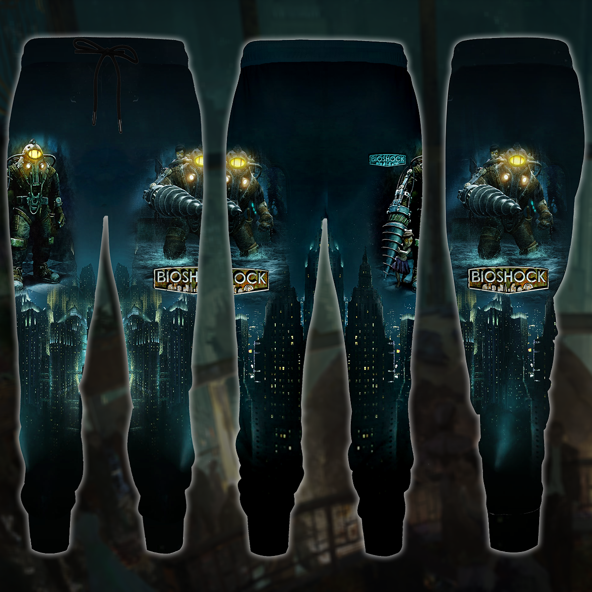 BioShock Video Game All Over Printed T-shirt Tank Top Zip Hoodie Pullo ...