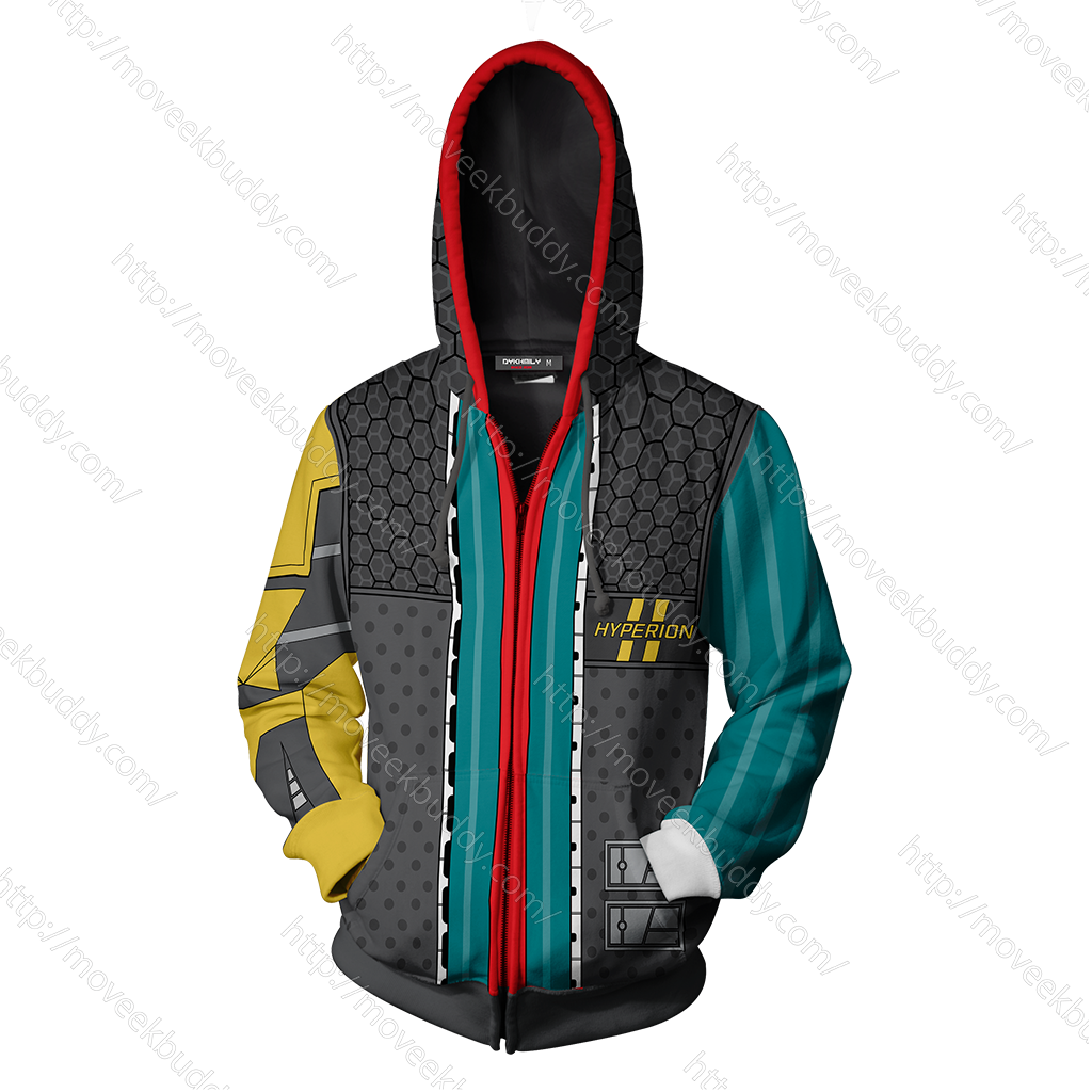 Borderlands Rhys Cosplay Zip Up Hoodie Jacket - MoveekBuddyShop
