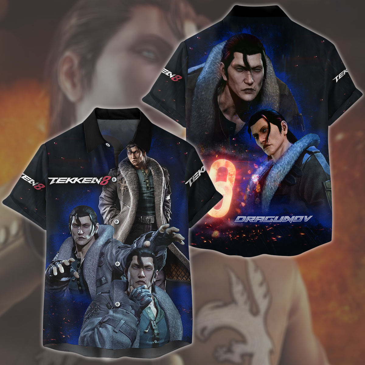Tekken 8 Dragunov Video Game All Over Printed T-shirt Tank Top Zip Hoo ...