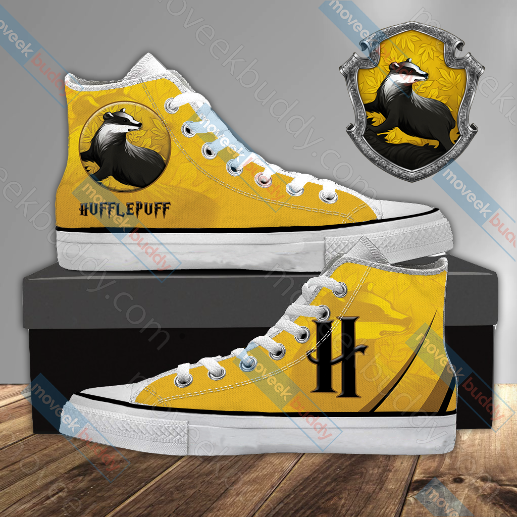 Harry Potter - Hufflepuff House Wacky Style High Top Shoes ...