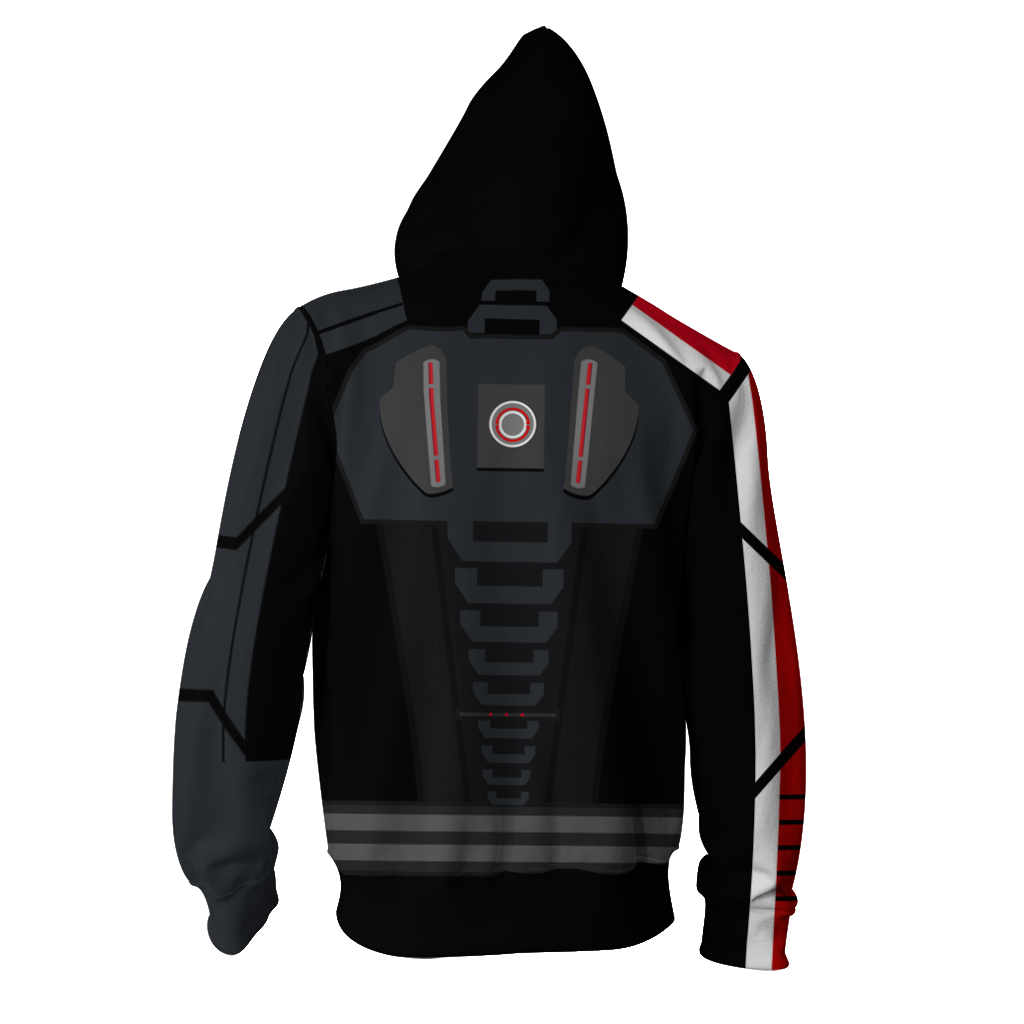 Mass Effect N7 Armor Cosplay Zip Up Hoodie Jacket - MoveekBuddyShop